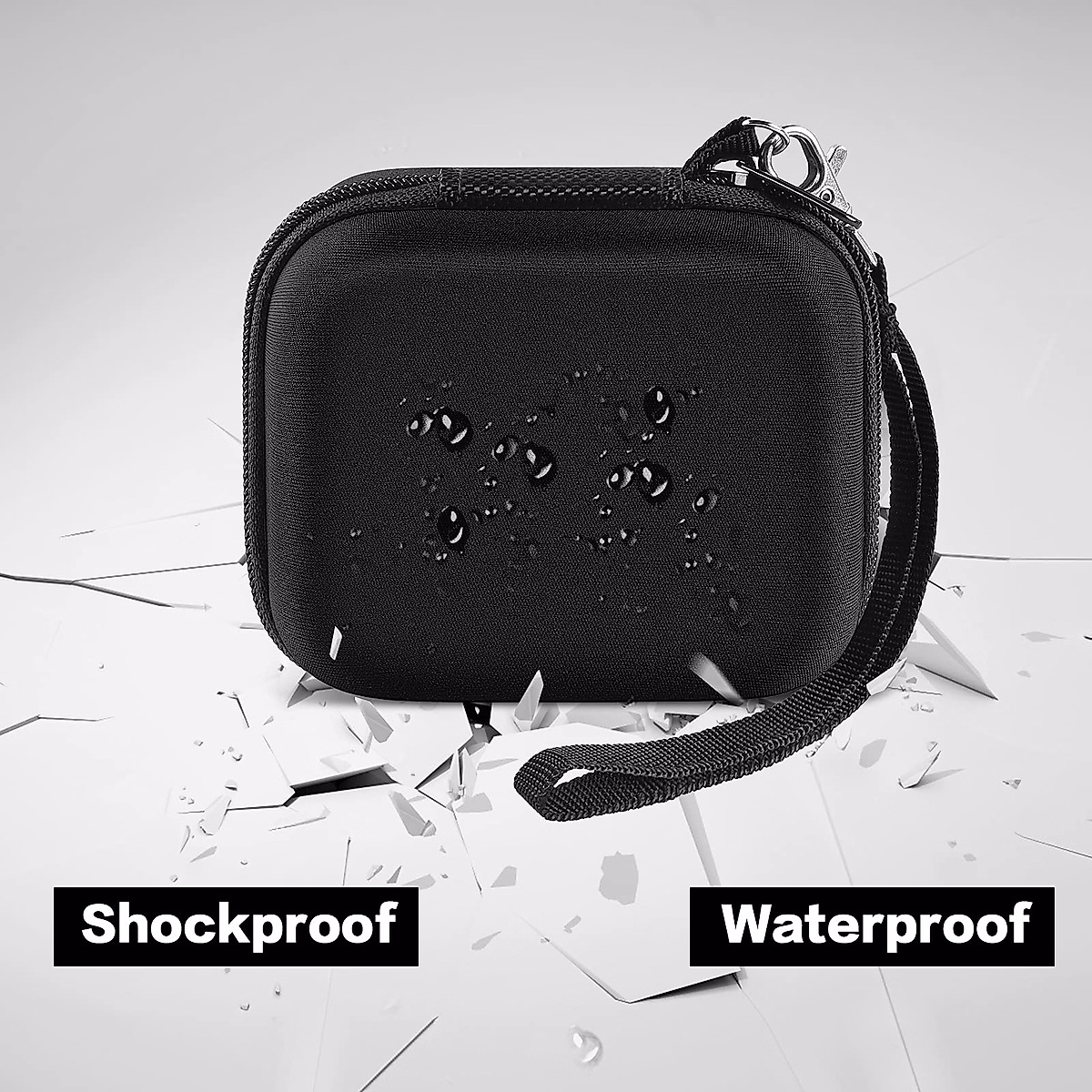 ANKHOH Case Compatible with Skull Shaver Electric Pitbull Pro Razor, Hard Travel Rotary Men Head Shavers Beard Trimmer Storage Bag with Zipper Mesh Pocket for Mustache Grooming Kit,Black-Only Box