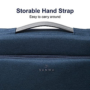 SANWA 14 inch Laptop Sleeve Case with Front Pocket, YKK Zipper, Waterproof Shock Resistant Bag, Accessory Pocket, Compatible with MacBook, Pad, Tablet, Surface, Dell, HP, Lenovo, Computer, Black