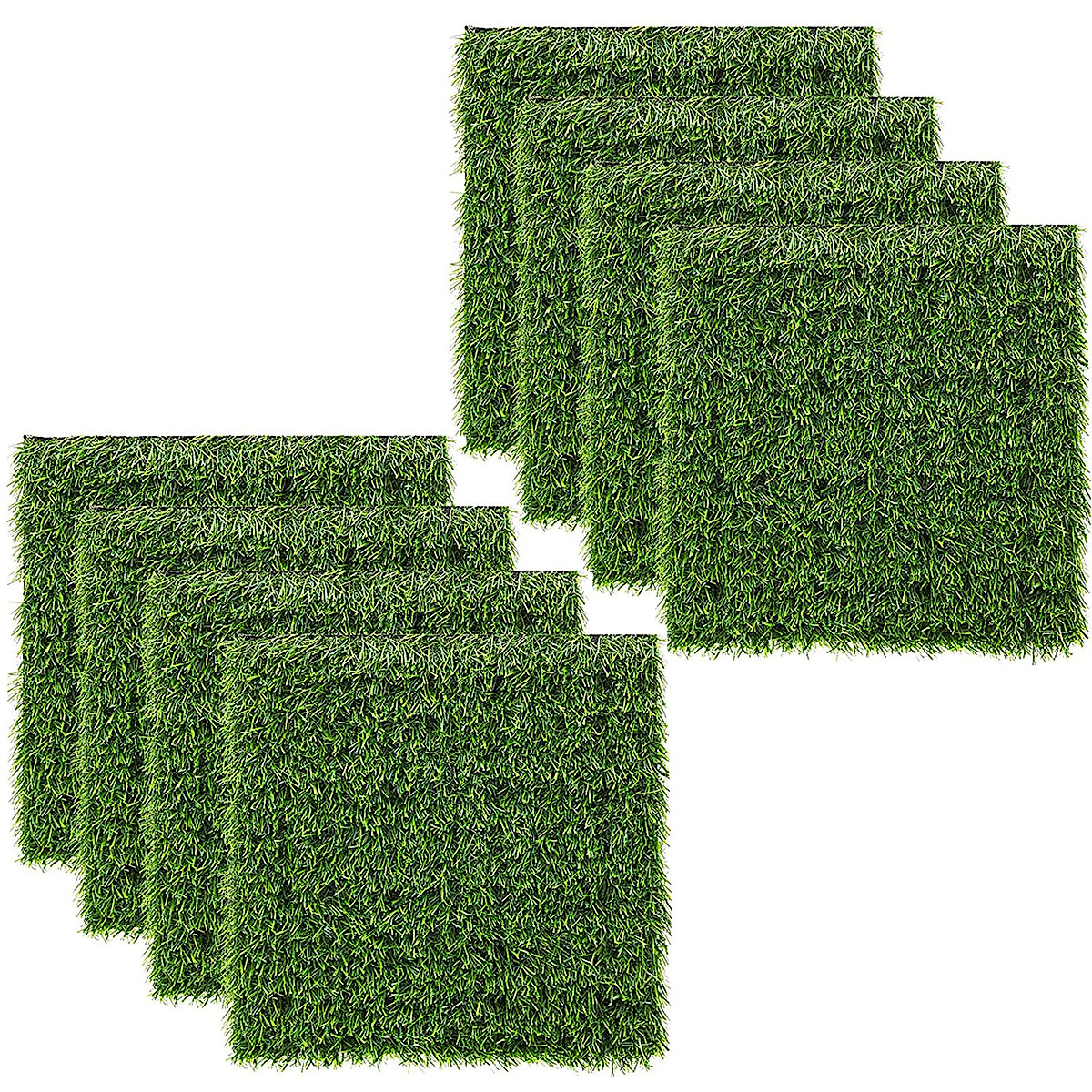 MNKNENG 9 Packs Artificial Grass Turf Tiles for Patio 12x12 Inches Fake Grass for Patio Self-draining Interlocking Grass Tiles for Balcony Backyard Patio Indoor Outdoor Flooring Lawn