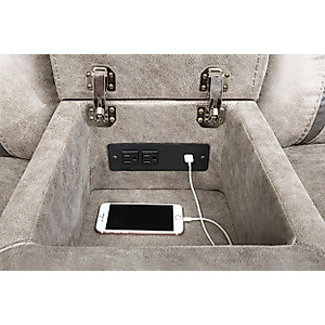 Coaster Home Furnishings Greer Upholstered Motion Reclining Loveseat Taupe