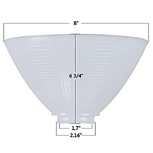 Satco 8 Inch Diameter Reflector-Type IES Replacement Shade for Stiffel