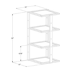 MoNiBloom Bamboo 4 Tier Narrow Shoe Rack Storage Space Saving Single Pairs Shoe Organizer for Small Spaces Corner Bedroom Hallway Entryway Balcony Patio for 6-10 Pairs, Natural
