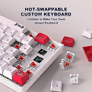 COSTOM XVX M84 Hot Swappable Wireless Mechanical Keyboard, 75% Layout TKL Gaming Keyboard, N-Key Rollover RGB Backlit Custom Keyboard for Windows Mac PC Gamers(Izakaya Theme, Gateron Red Switch)