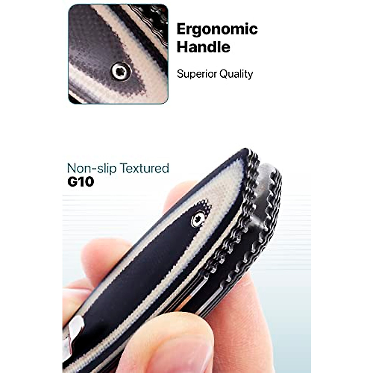 Grand Way Pocket Knife - Tactical Survival Folding Knives with Pocket Clip for Men Women - Best EDC Work Camping Hiking Hunting Knives - Sharp Blade Tool - Birthday Christmas Gifts for Men 04003