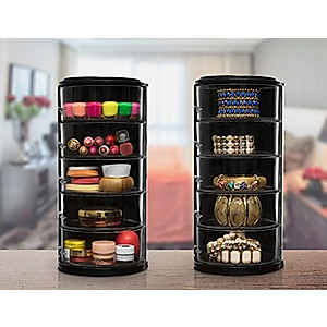 ELYPRO Premium Acrylic Belt Organizer - Sleek, Multi-Functional Storage for Belts, Jewelry, Makeup & Hair Accessories - Transparent, Rotating Drawers, Stackable & Wall-Mountable Design