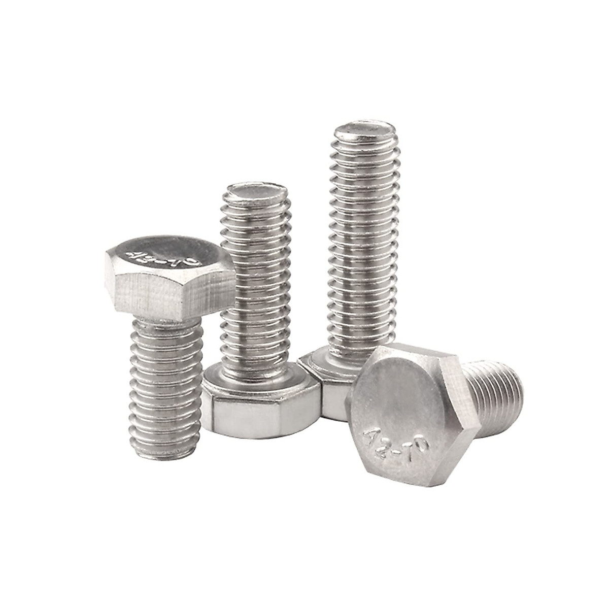 MroMax 1/4"-20 x 3 Hex Head Screw Bolts A2-70(304) Stainless Steel Fully Threaded Hex Tap Bolts 20Pcs