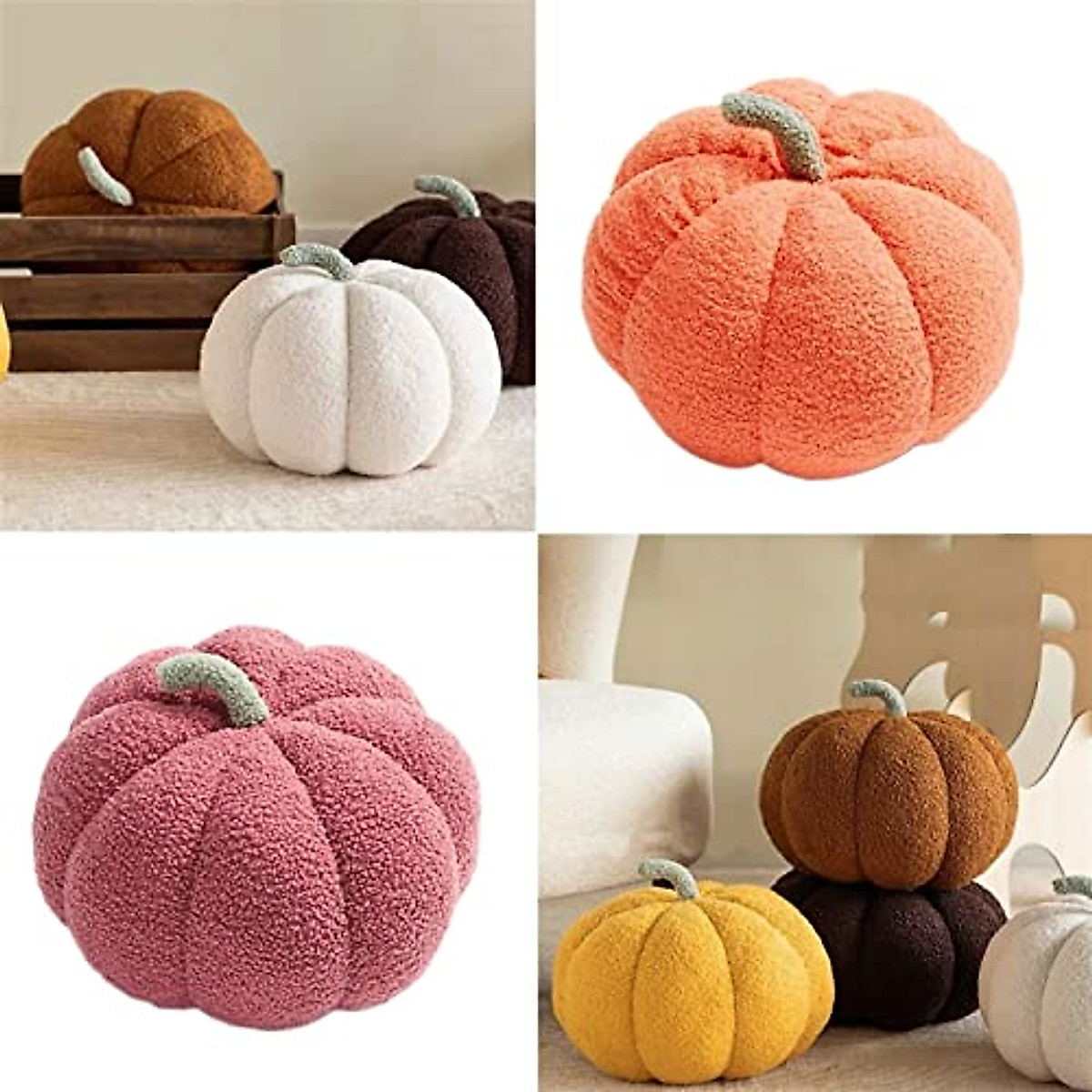 TAPARU Chair Cushions Portable Pumpkin Throw Pillow Cute Stuffed Plush Toy Sofa Cushion (Color : Pink, Size : Medium)