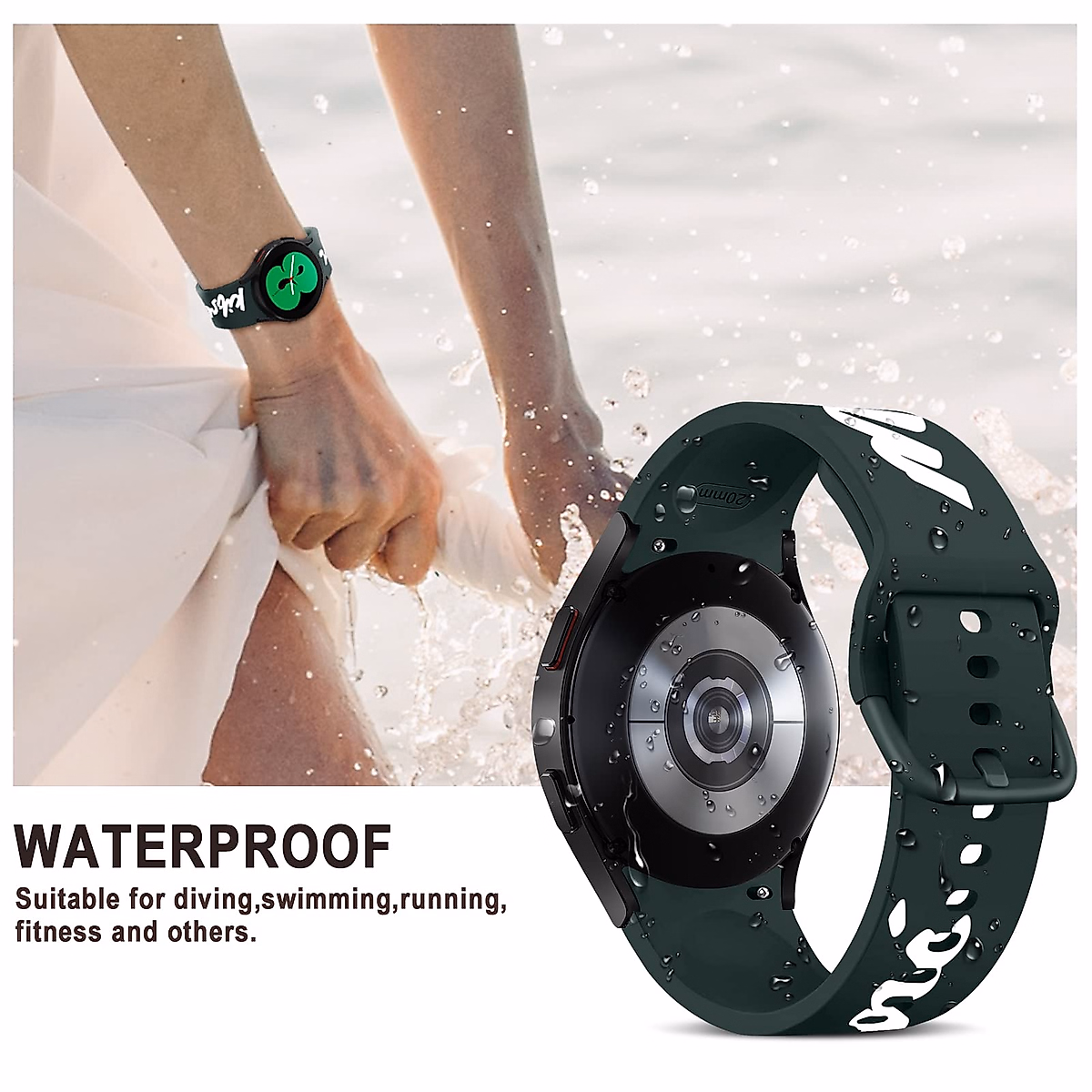 15Pack Galaxy Watch 7/6/5/4/FE Band 44mm 40mm,for Samsung Galaxy Watch 6/4 Classic Band 47mm 43mm 46mm 42mm Women Men,Silicone Sport Strap Galaxy Watch 5 pro 45mm,No Gap Bracelet Replacement Wristband