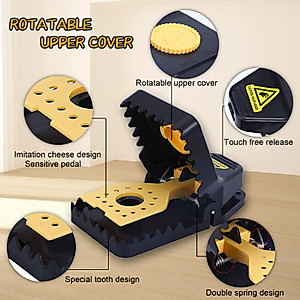 Mouse Traps,Mice Traps for House,Small Rat Traps That Work,Mice Killer Indoor Mouse Snap Traps No See Kill Mousetraps Quick Effective Mouse Catcher for Family and Pet-8 Pack