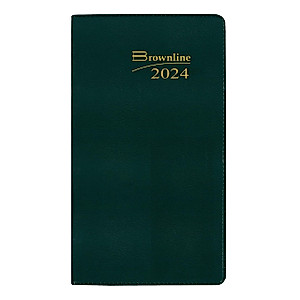 Brownline 2024 Essential Monthly Two-Year Pocket Planner, January 2024 to December 2025, Stitched Binding, 6.5" x 3.5", Assorted Colors (CA24.AST-24)