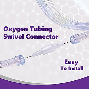 Oxygen Tubing Swivel Connector 10 Pack - Original Connector's 10 PCS Cannula Connectors, Oxygen tubing connectors Oxygen Hose connectors Avoid Tube Tangles Male to Male…