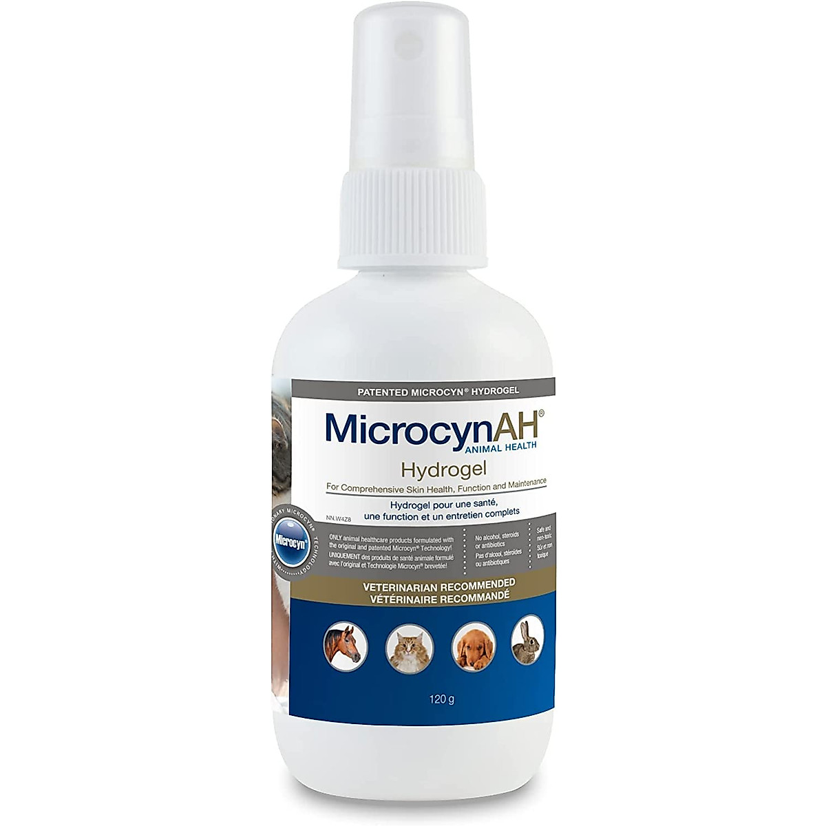 MicrocynAH Wound and Skin Care Sprayable Hydrogel, 8-Ounce