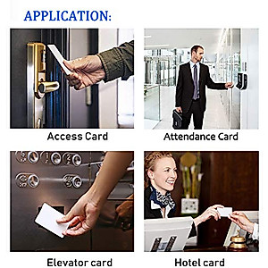 LEXI 20pcs Rewritable UID Smart Card, 13.56MHz Changeable RFID PVC Blank Card for 1K S50 MF1 Mi-fare Door Access Control, Block 0 Sector