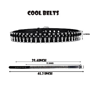 YYHJM Bullet Rivet Belts Personalized Black Belt Fantastic Pu Leather Belt For Jeans Hip Hop