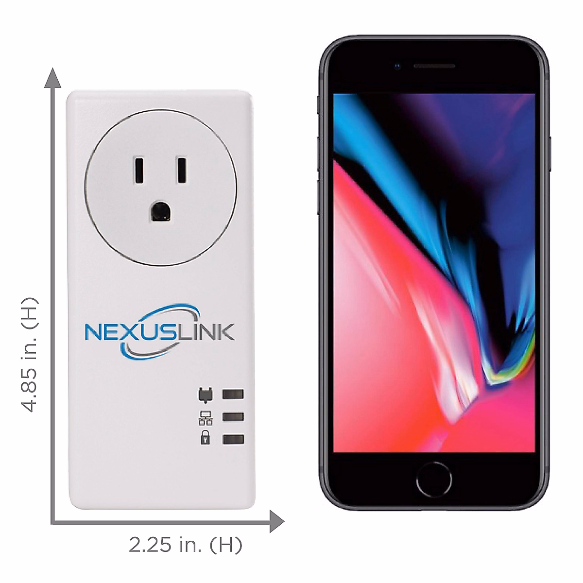 NexusLink Powerline G.hn Powerline Adapter | Pass-Through Outlet | 1200Mbps | 2-Unit Kit | (GPL-1200PT-KIT)