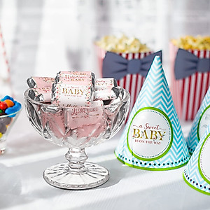 Colarr 180 Pieces Floral Baby Shower Candy Stickers Mini Flower Baby Shower Candy Bar Wrappers Chocolate Sweets Labels for Girls Boys Baby Shower Favor Decorations Supplies