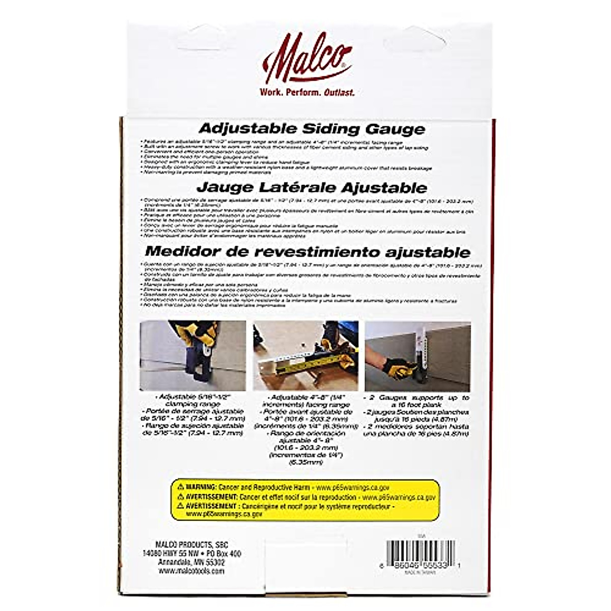 Malco SGA Adjustable Siding Gauge, 2 Pack