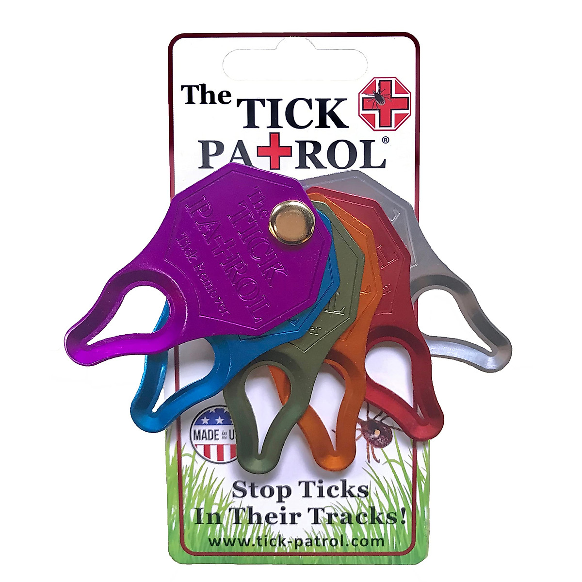 The Tick Patrol Tick Remover 6-Pack - for People & Pets - Stop Ticks in Their Tracks! (6 Colors)