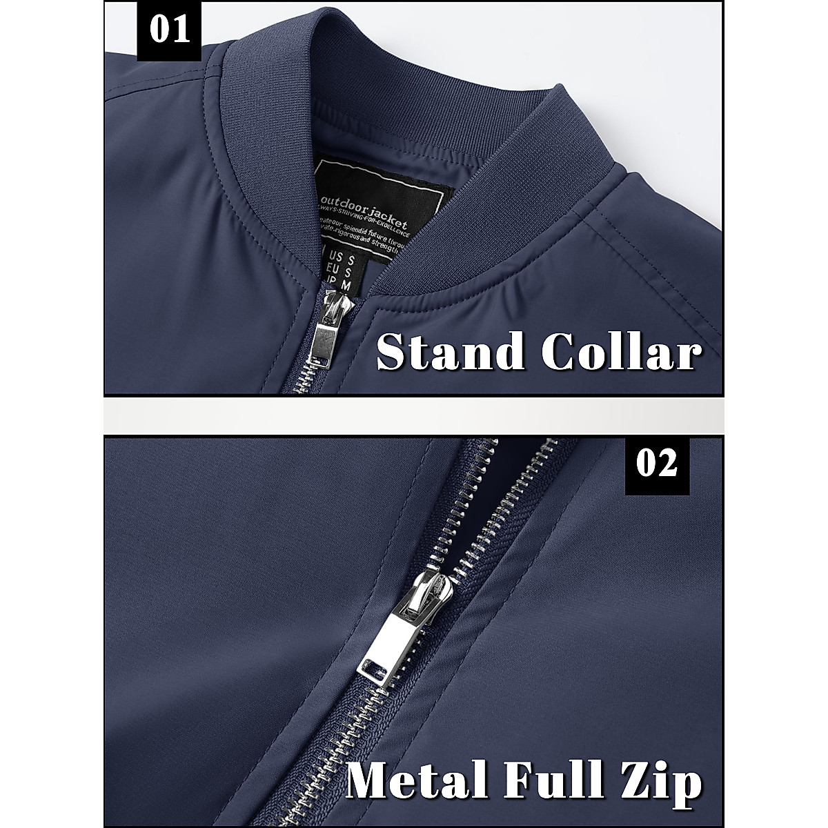 TACVASEN Jackets for Men Light Bomber Jacket for Men Jacket Men Fashion Varsity Jackets Men Windproof Jacket Men Lightweight Jackets Men Spring Jacket