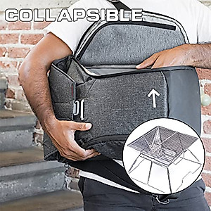 LynsaTac 12.6” Stainless Steel Foldable Camping Grills with Carry Bag, Portable BBQ Grills for Camping Outdoor Picnic Hiking, Easy to Carry and Assemble, 12.6Lx12.6Wx8.7H inches