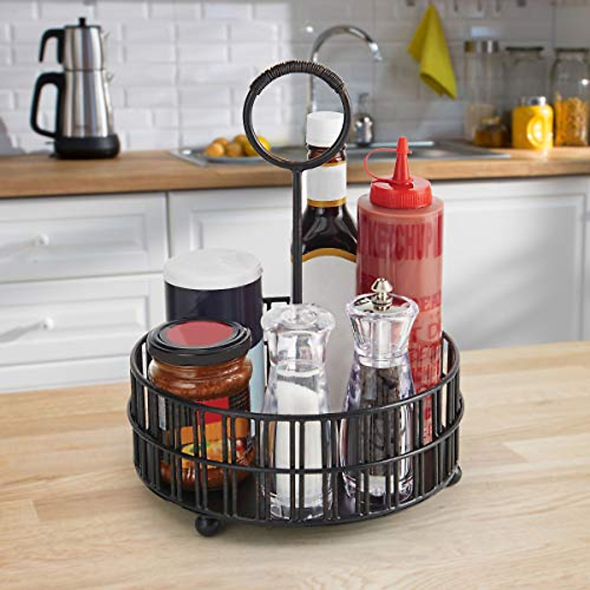 Scott Living Oasis Linear Condiment Caddy, 11.25-Inch, Black