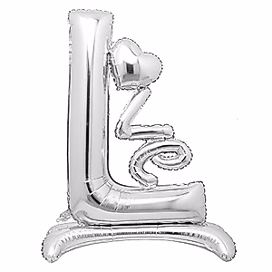 4D Giant Standing Love Letter Foil Balloon Anniversary Wedding Valentines Birthday Party Decoration Photo Props suppliers (Standing Love Silver)