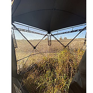 Rhino Blinds R180 3 Person See Through Hunting Ground Blind, Realtree Edge
