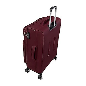 it luggage Intrepid 27" Softside Checked 8 Wheel Expandable Spinner with TSA Lock, Dark Red