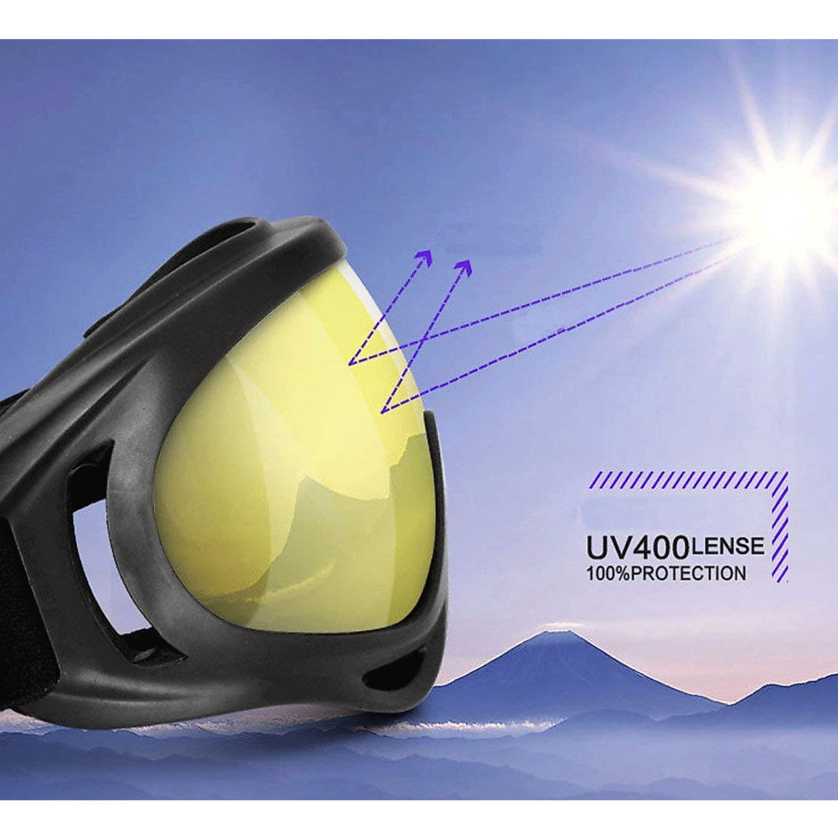 Freestep Mojo Snow Goggles Windproof Motorcycle Cycling Snowmobile Ski Goggles Eyewear Sports Protective Safety Glasses