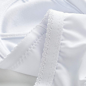 JFLYOU-Bra for Women,New Large Smooth Bra Comfortable Cooling Ladies Bra Adjustment Underwear(White,85E)