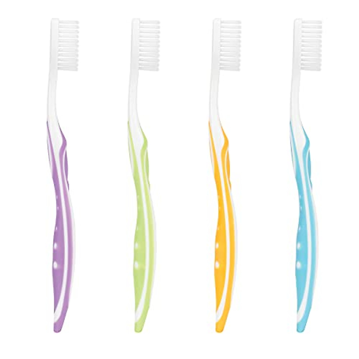 SmileGoods A404 Toothbrush, 40 Tuft, Soft Bristle, Individually Packaged Toothbrushes, Assorted Colors, Bulk Pack of 72
