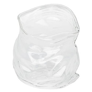 8 Ounce Glass Zipper Bag, 1 Small Glass Bag - Realistic Crinkled Edges, Serve Candy, Popcorn, or Nuts, Clear Glass Bag Bowl, Dishwashable, Flat Base - Restaurantware.