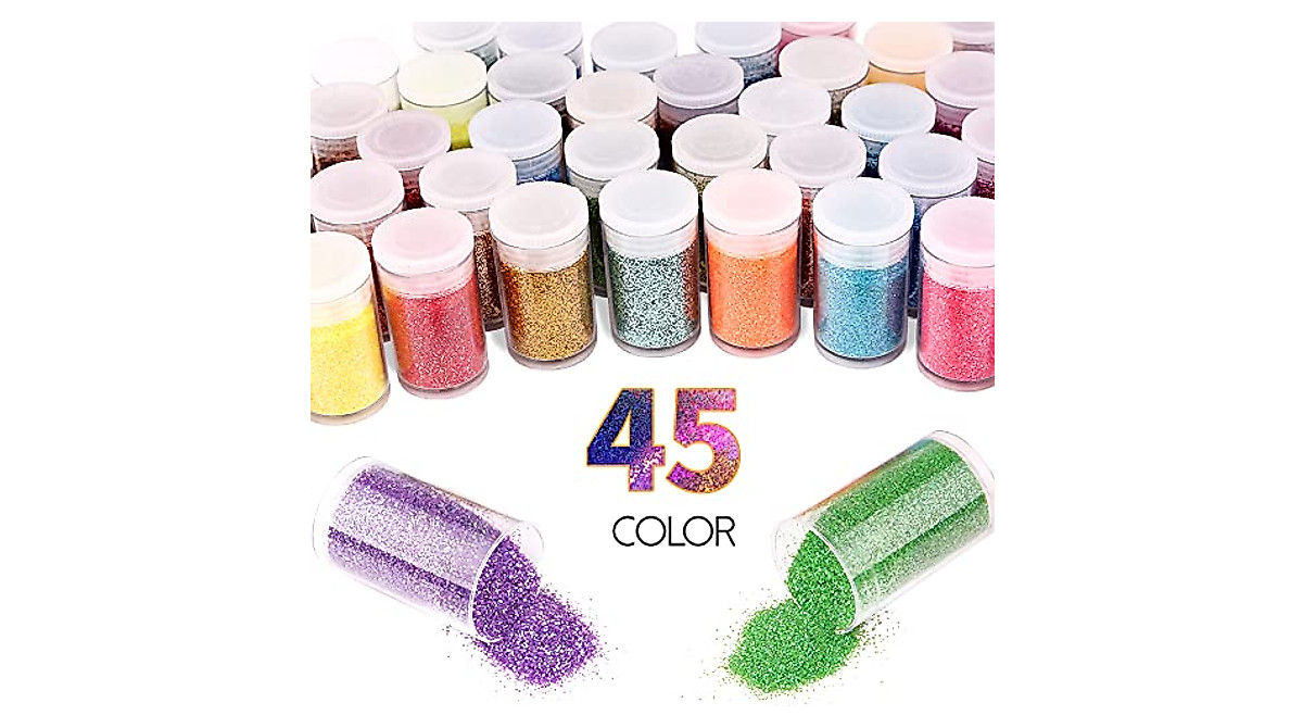 Ultra Fine Glitter 45 Colors Set - Dazzling Craft & Makeup Glitter