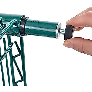 Nexel Poly-Green Adjustable Wire Shelving Unit, 4 Tier, Heavy Duty Commerical Storage Organizer Wire Rack, 18" x 60" x 74", Green