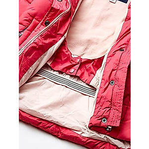 Amazon Essentials Girls' Heavyweight Hooded Puffer Jacket, Pink, Medium