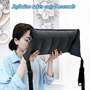 Foot Rest Under Desk Foot Rest for Under Desk at Work Inflatable, Adjustable and Portable,Suitable for Office and Travel, Gray (348q543553)