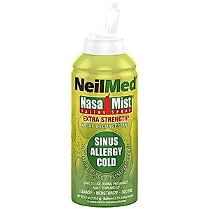 NeilMed NasaMist Hypertonic Extra Strength Saline Spray,Green 4.5 fl oz (Pack of 1)
