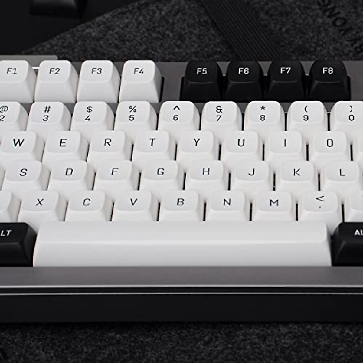 Black and White Keycaps Set 150 Keys MSA Profile Doubleshot Custom Keycaps for Cherry MX Gateron Kailh Box Switches Mechanical Gaming Keyboard