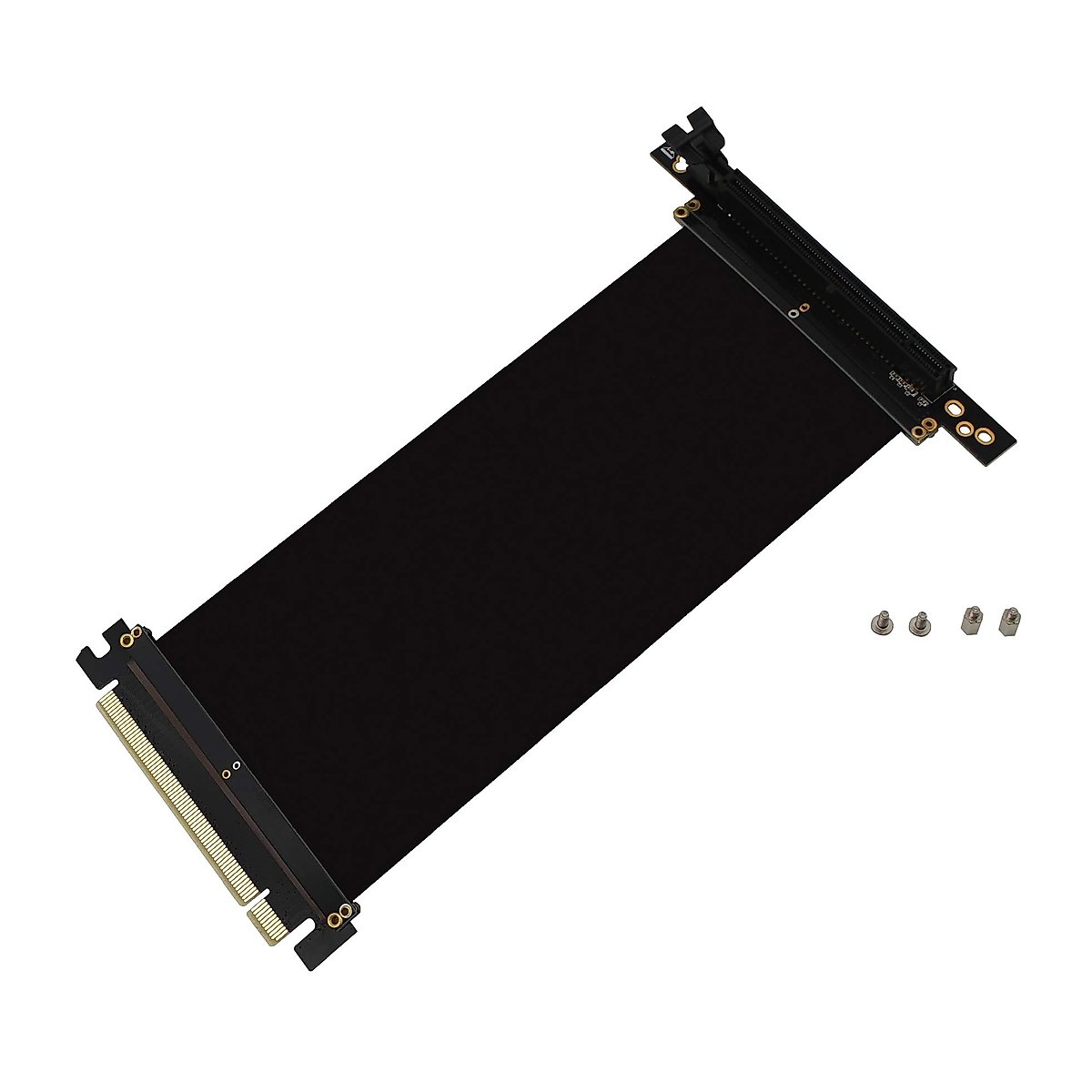 EZDIY-FAB New PCI Express 16x Flexible Cable Extension Port Adapters, High Speed PCIE Riser Cable 90 Degrees, Fit with FD R6 Case -20cm