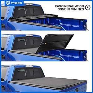 Tyger Auto T3 Soft Tri-Fold Truck Bed Tonneau Cover Compatible with 2014-2018 Chevy Silverado / GMC Sierra 1500; 2015-2019 2500 HD 3500 HD; 2019 LD/Limited Only | Fleetside 8' Bed (97") | TG-BC3C1038