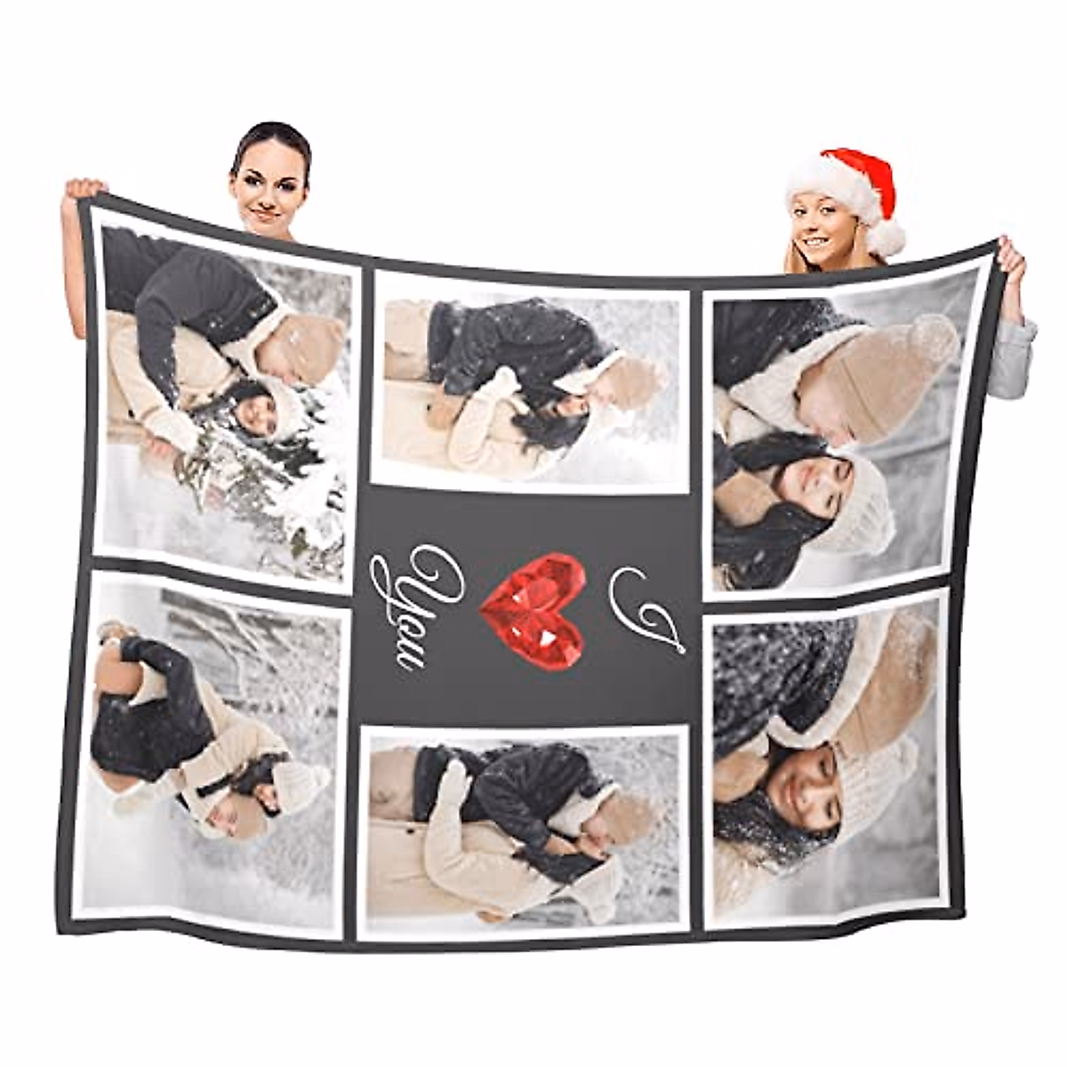 I Love You Gifts for Couples, Custom Blanket with Photos, Personalized Blankets with Pictures, Photo Blankets Using My Own Photos, Personalised Gifts for Christmas