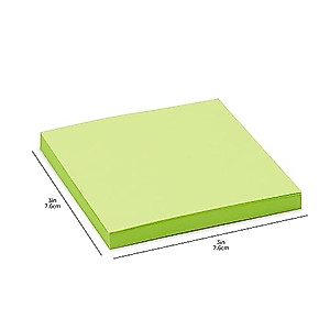 Amazon Basics Square Sticky Notes, 3 x 3-Inch, Assorted Colors, 24-Pack