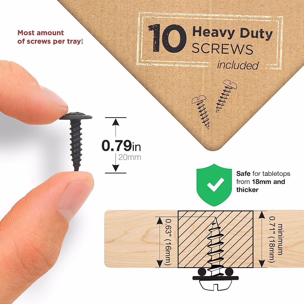 Under Desk Cable Management Tray, Cord Organizer, Wire Holder - Black Cable Tray Set of 2X 17