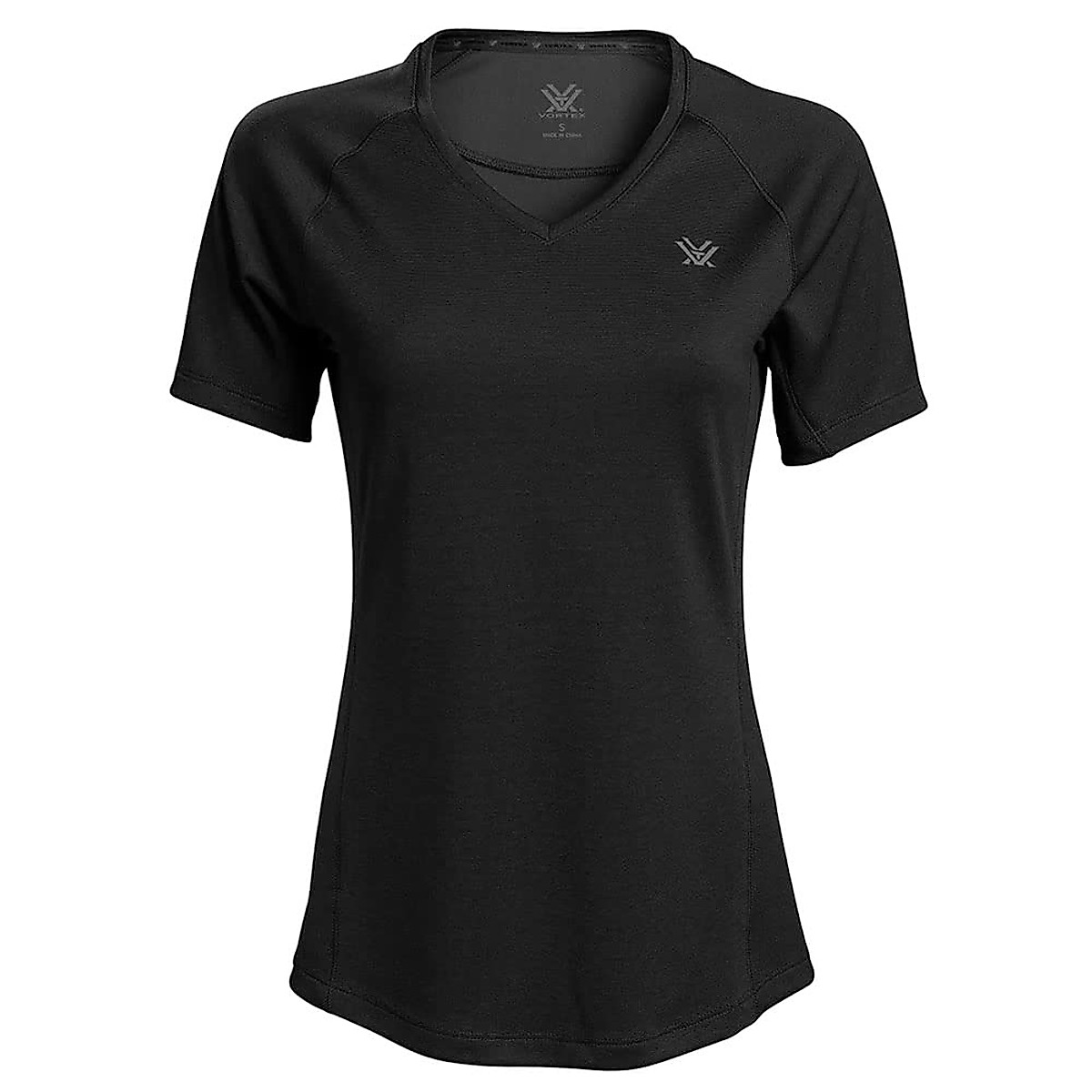 Vortex Women's Weekend Rucker Moisture-Wicking UPF-Protective High-Performance Short Sleeve T-Shirt, Black, Large