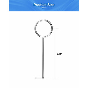 HTOH 2 PCS Shower Drain Lifting Hook, 304 Stainless Steel Drain Key, for Taking Off Square/Linear Shower Drain Grate, Hair Catcher to Daily Clean，Linear Drain Opener/Removal Tool
