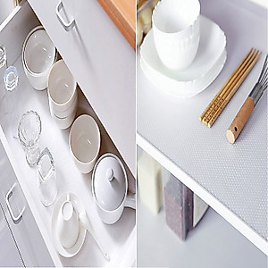 Wibiutry Shelf Liner Kitchen Drawer Mats, Non Adhesive EVA Material Refrigerator Liners with Waterproof Durable Strong Grip Fridge Mats for Cupboard, Cabinet, Drawer Liner,13.7X59 Inches