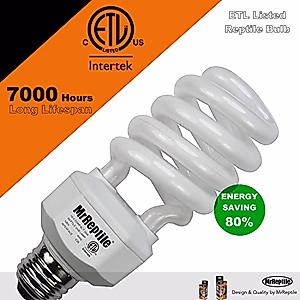 MRREPTILE UVB Reptile Light 10.0, Ideal for Desert Reptiles, Bearded Dragon UVB Light 26W