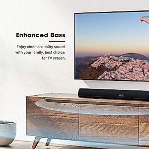 Soundbar, MEGACRA TV Sound Bar with Dual Bass Ports Wired and Wireless Bluetooth Home Theater System (Renewed)