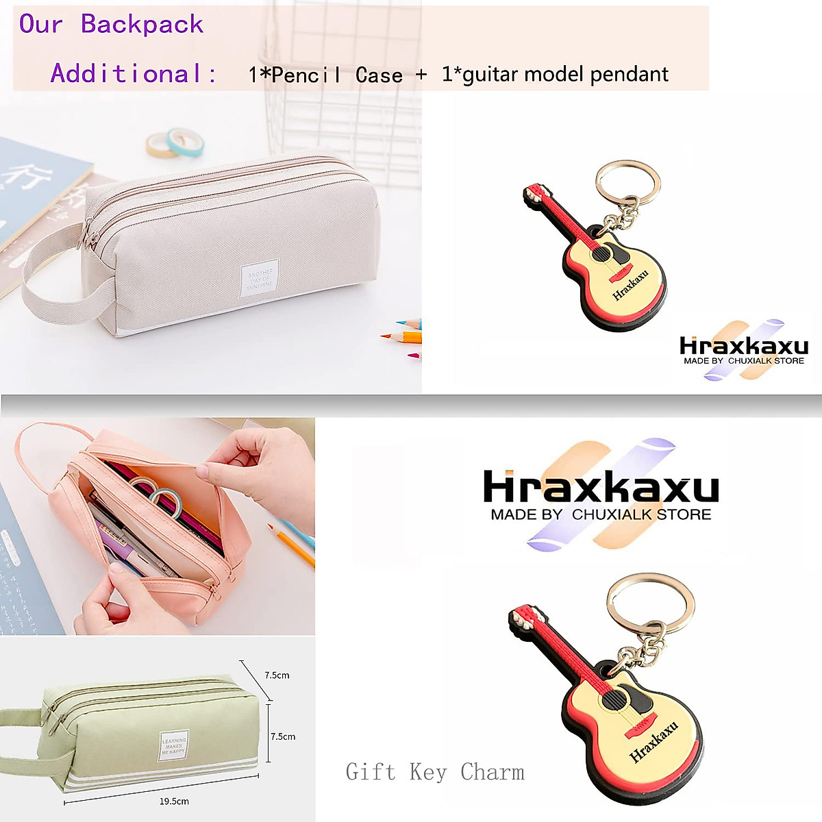 Cute Bunny Backpack, Kawaii Bunny Backpacks Girls,Back To School Large Capacity Waterproof Bookbag for Grades 1-6 Bags(Purple)