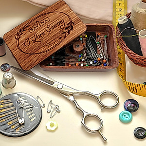 SAVINA Sewing Needle Storage Box - DIY Wooden Sewing Pins Organizer. Perfect For Quilters, Sewers, Tailors (1 Pieces)